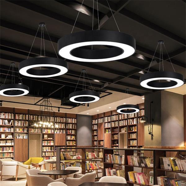 China 96W 1200mm Aluminum Hanging Hollow Round LED Ceiling Light Panel ...