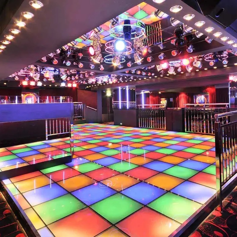China 60×60 LED Floor Tile Light Panels Interactive Disco RGB Stage ...