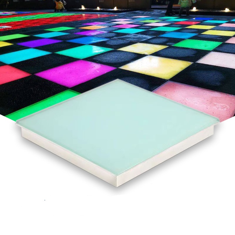 China DMX512 Stage RGB Floor LED Panel Light 600×600 With Music ...
