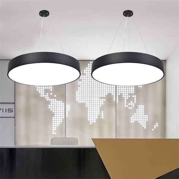 Iron Modern Light Fixtures Commercial Modern Slim LED Ring Pendant