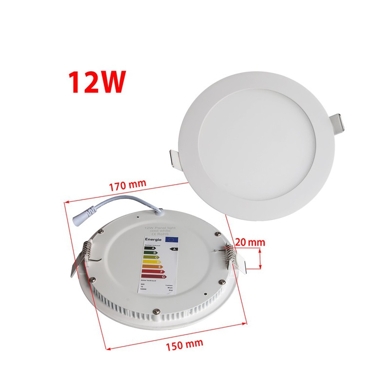 China 12W 170mm Recessed Round LED Slim Office Panel Light ...